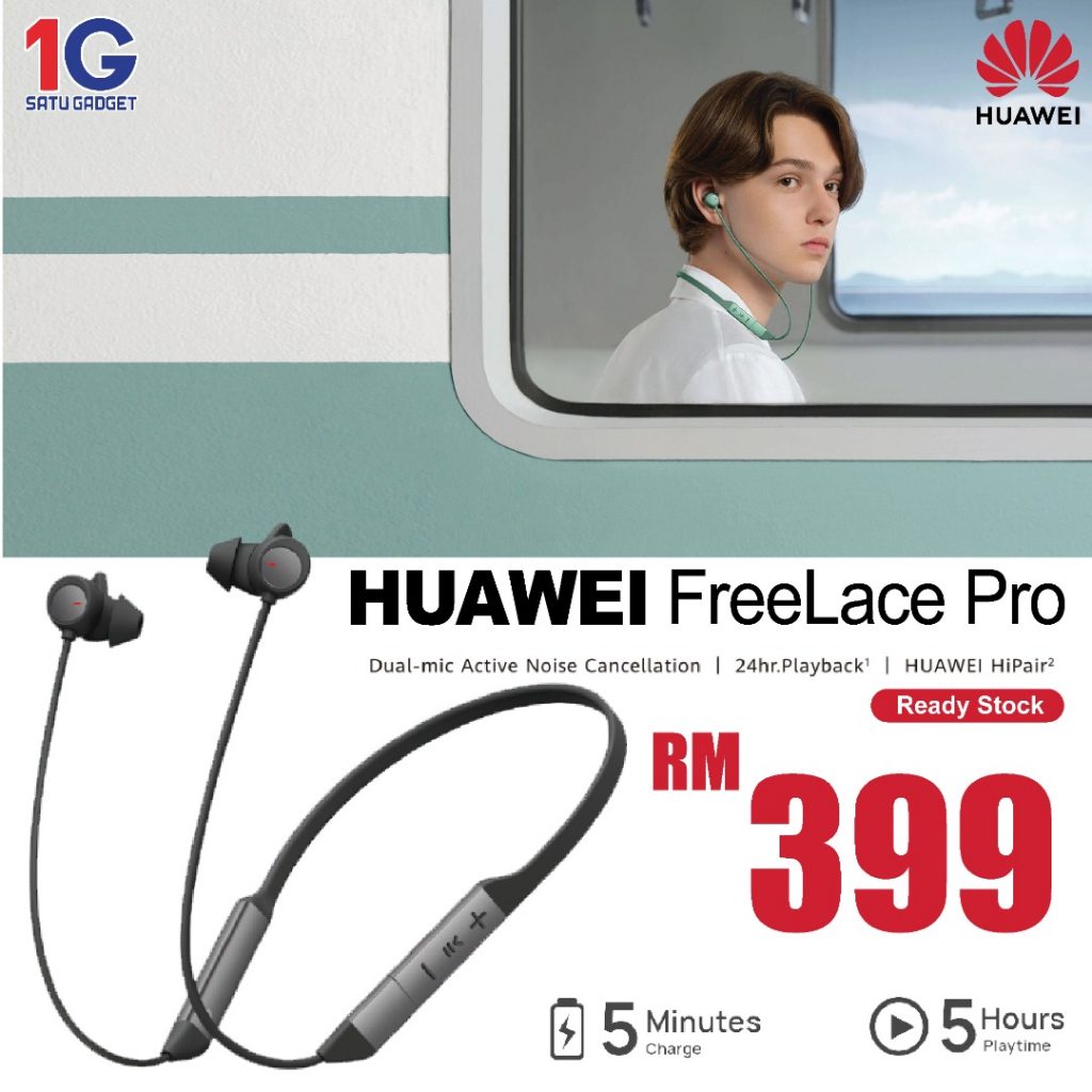 Huawei FreeLace Pro – Original Malaysia Set – Satu Gadget Sdn. Bhd.